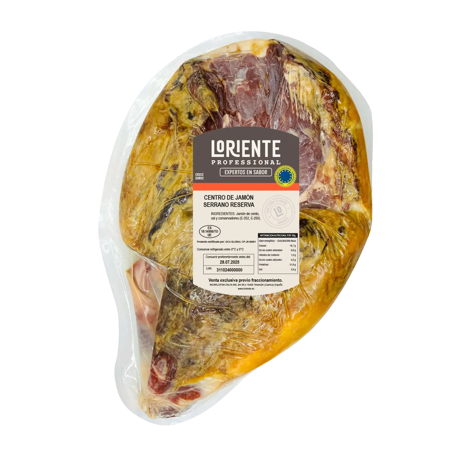 Maza de Jamón Serrano sin piel - Loriente Professional